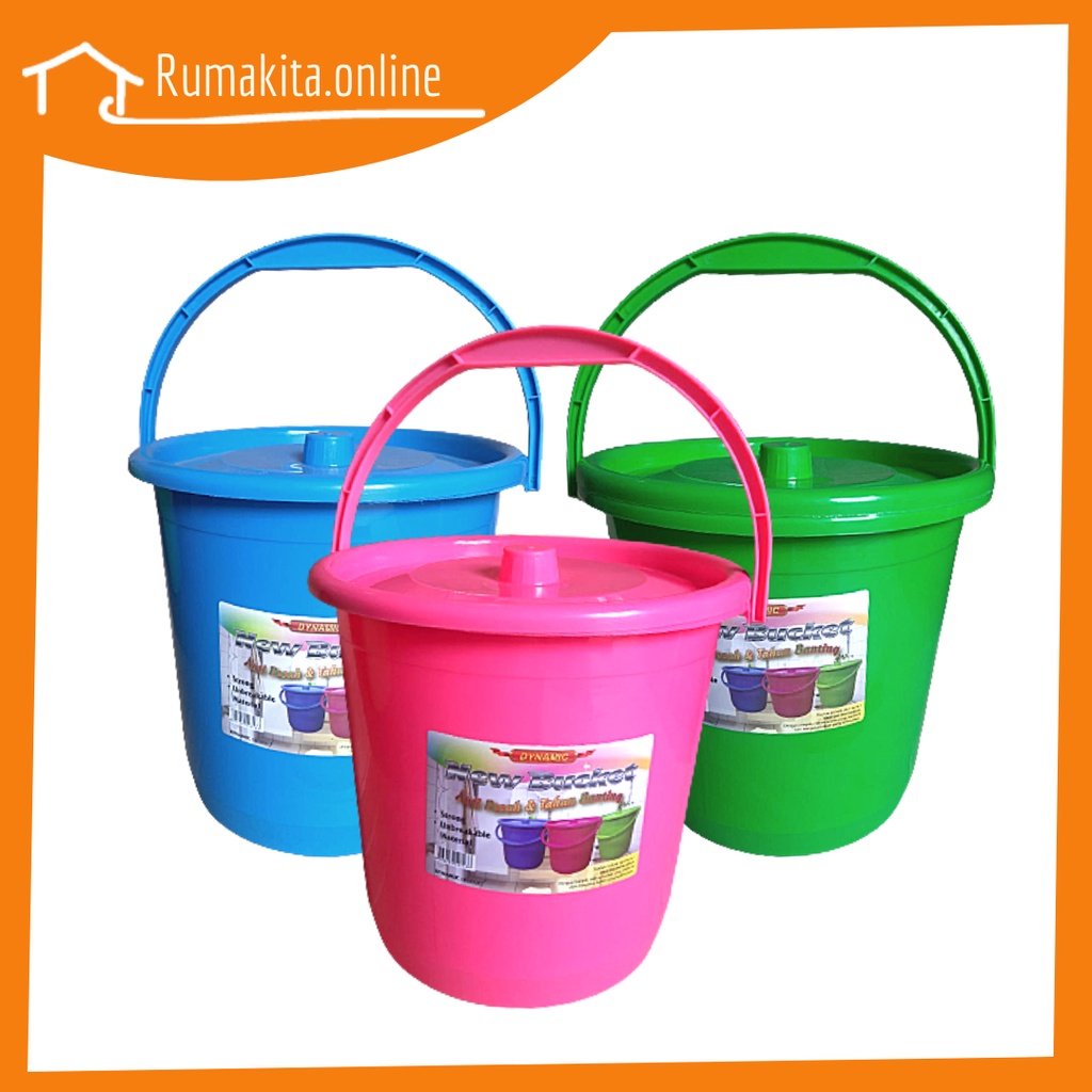 Jual Timba Plastik Warna-Warni / Ember Polos GP-5CLT / Ember Dengan ...