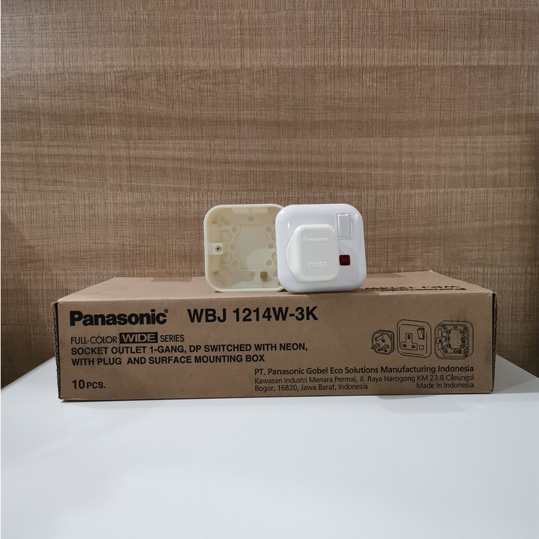 Jual Panasonic 1 Set Outbow Stop Kontak AC with Steker (WBJ1214W-3K ...