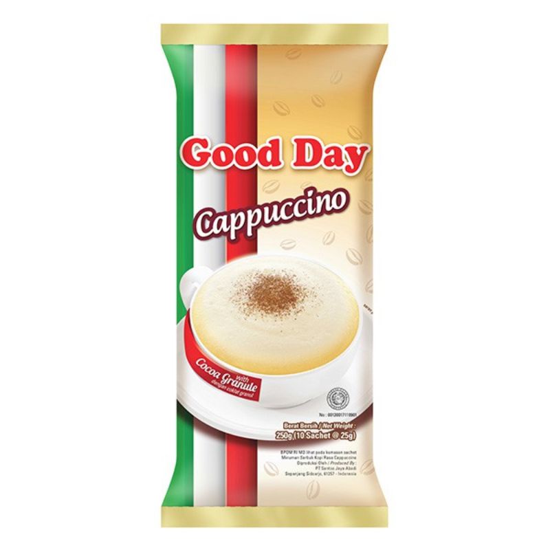 Jual GOOD DAY CAPPUCCINO KOPI INSTAN SACHET 10x25g | Shopee Indonesia