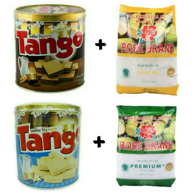 Jual PAKET MURAH WAFER TANGO 350grm + GULA ROSE BRAND 1kg | Shopee ...
