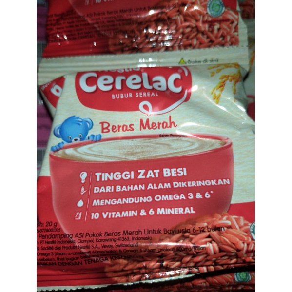 Jual Cerelac beras merah 20g/bubur bayi (isi 8 sachet) | Shopee Indonesia