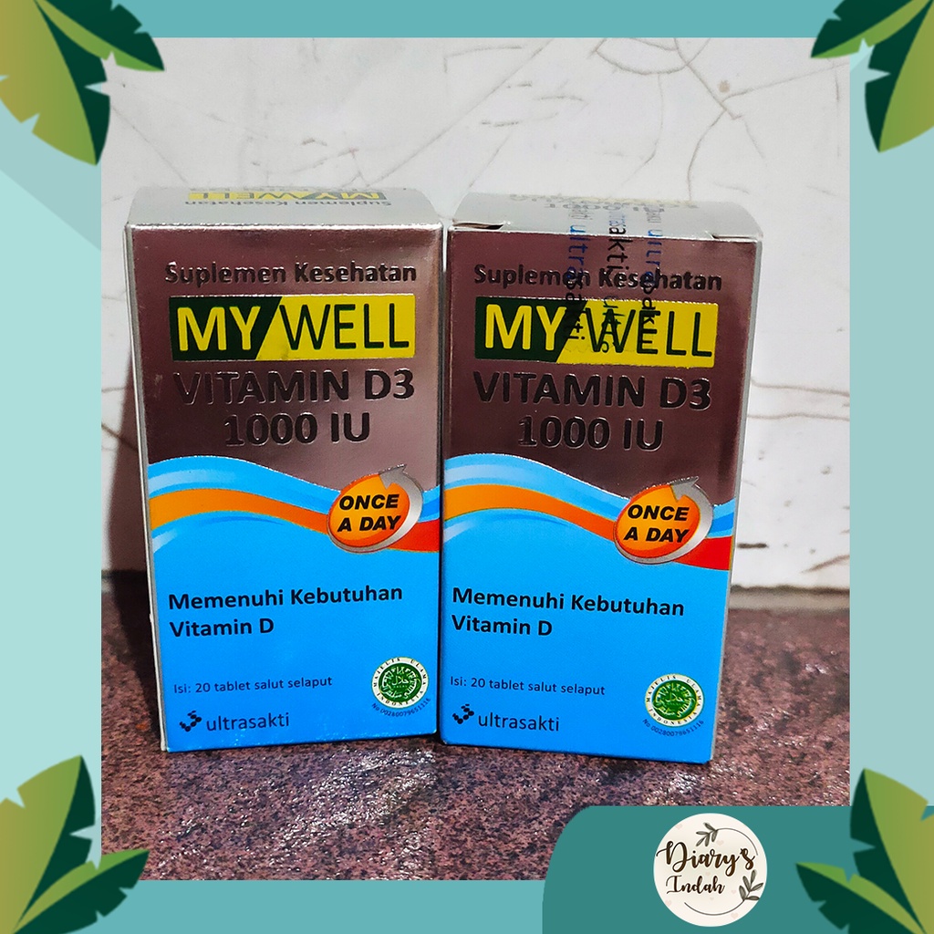 Jual Mywell Vitamin D3 1000 IU | isi @20 tablet | Shopee Indonesia