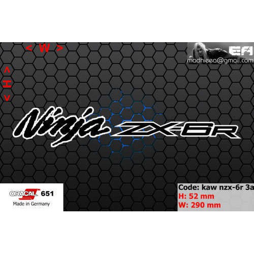 Jual ea cutting sticker / decal Code: kawa nzx-6r 3a ( sponsor logo ...