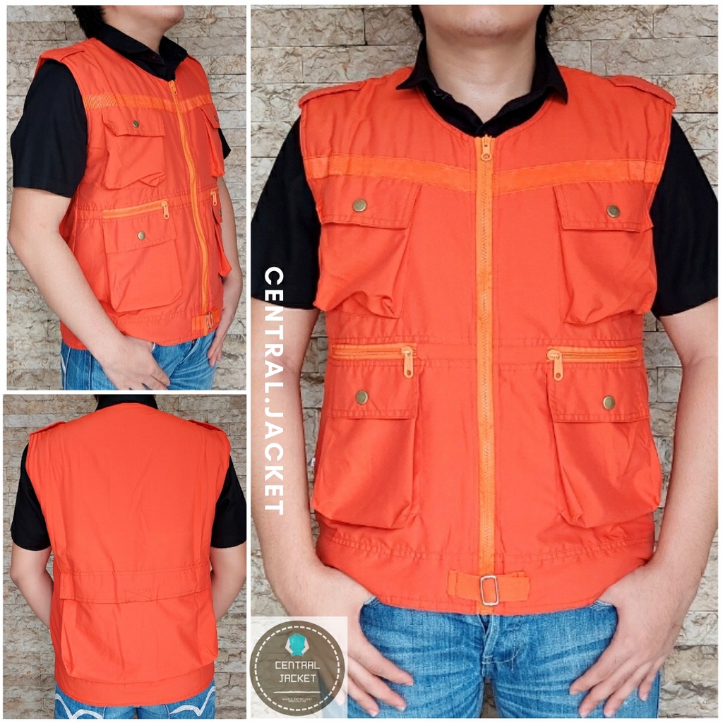 Jual ROMPI OUTDOOR MERAH MULTIFUNGSI - JAKET ROMPI MOTOR TEBAL - VEST ...