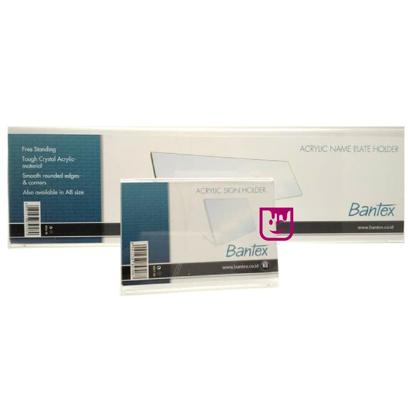 Jual Bantex Slanted Name Plate Holder Ukuran A8 / Acrylyc Papan Nama ...