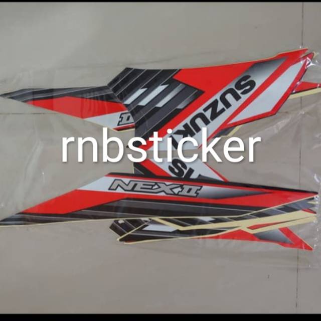 Jual Stiker striping stripping motor suzuki nex 2 lis merah putih ...