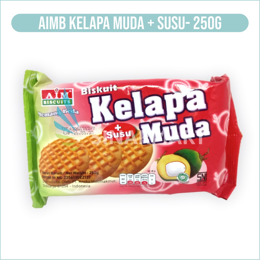Jual AIM BISKUIT KELAPA MUDA + SUSU 250 GRAM | Shopee Indonesia