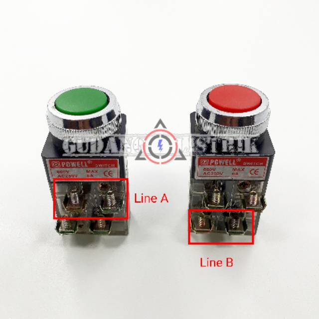 Jual Push Button Switch 2 Way Tombol On Off Reset Klakson Momentary ...