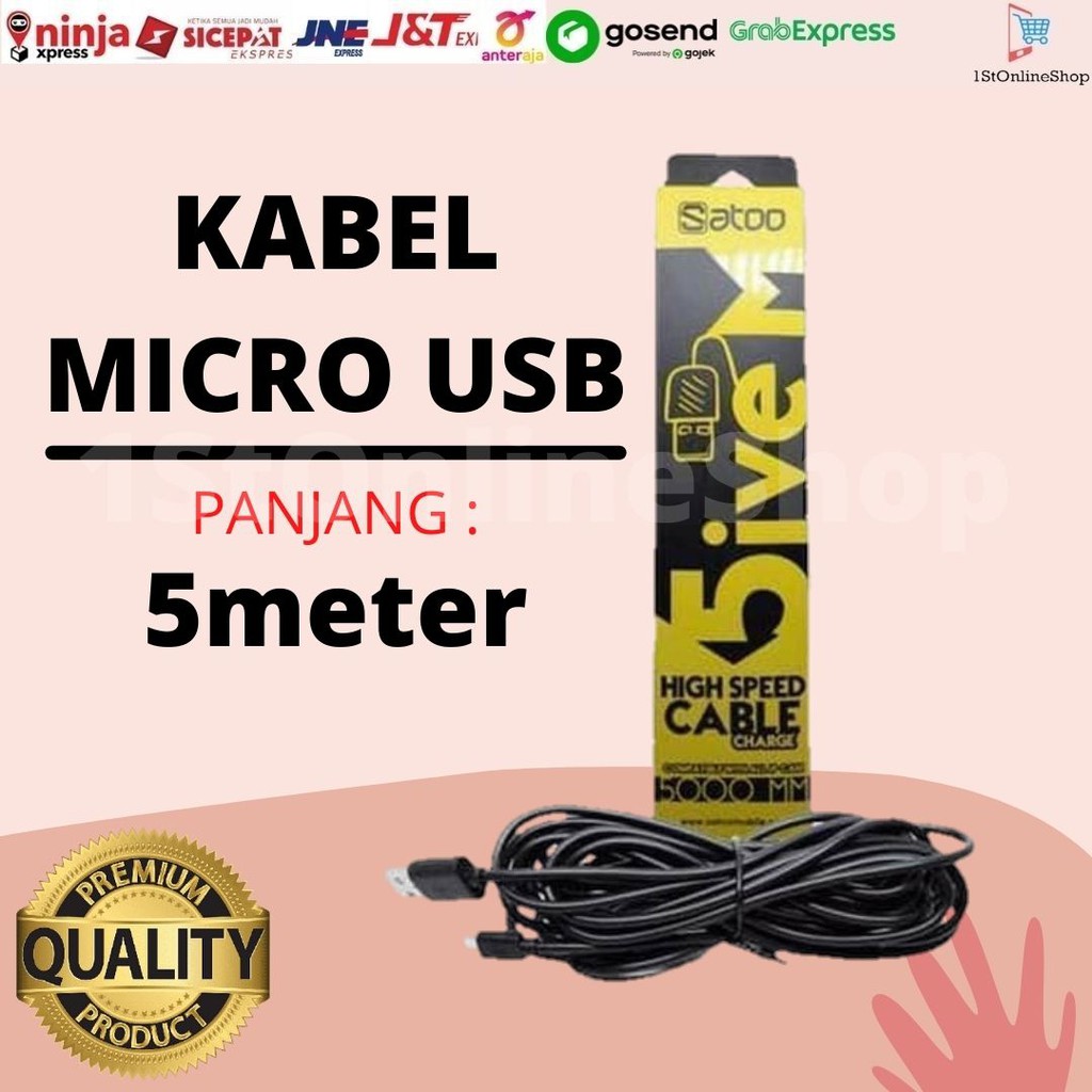 Jual Kabel CCTV Micro USB Panjang 5Meter 3Meter 10Meter Mikro USB 5 ...