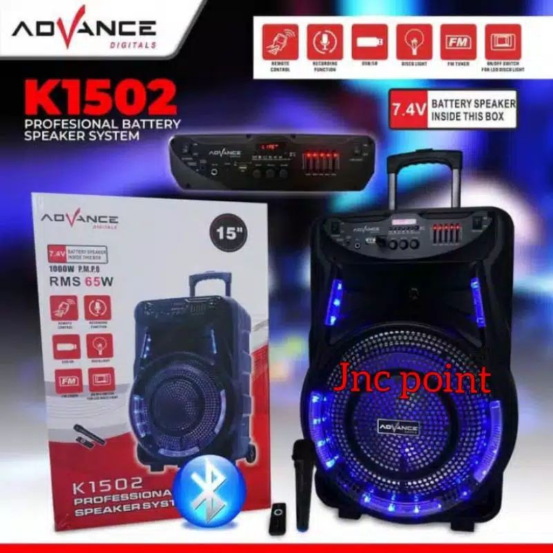 Jual SPEAKER PORTABLE WIRELESS MEETING BLUETOOTH ADVANCE K1502 / K 1502 ...