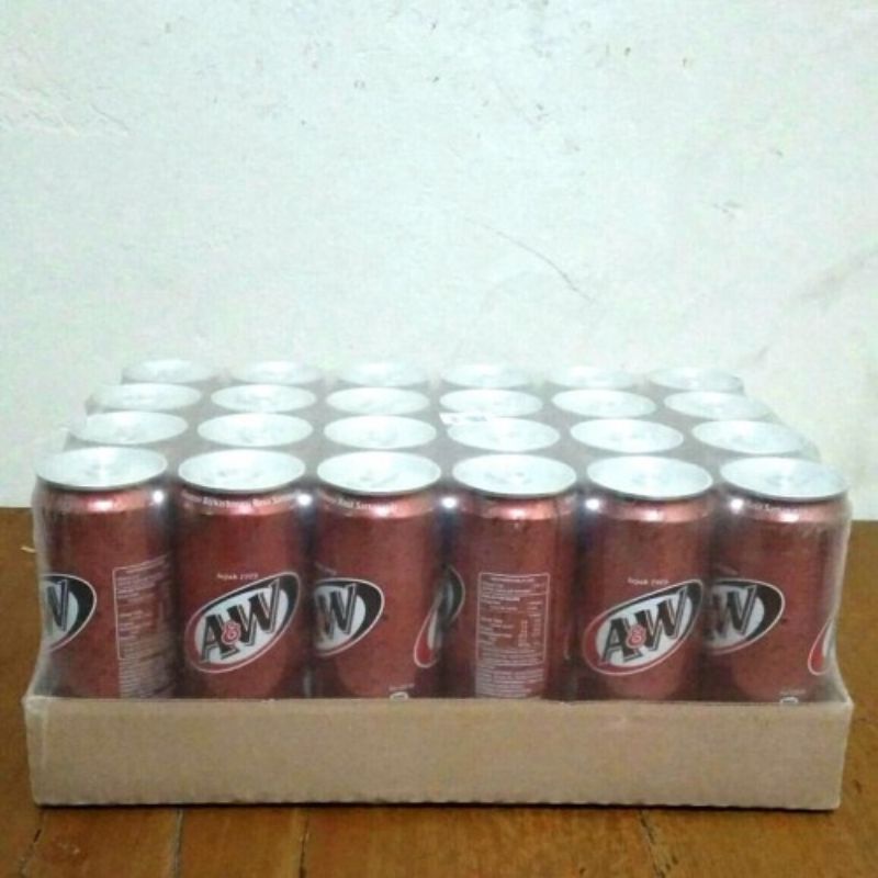 Jual A&W Sarsaparila can / AW Root Beer / per dus isi 24 kaleng ...