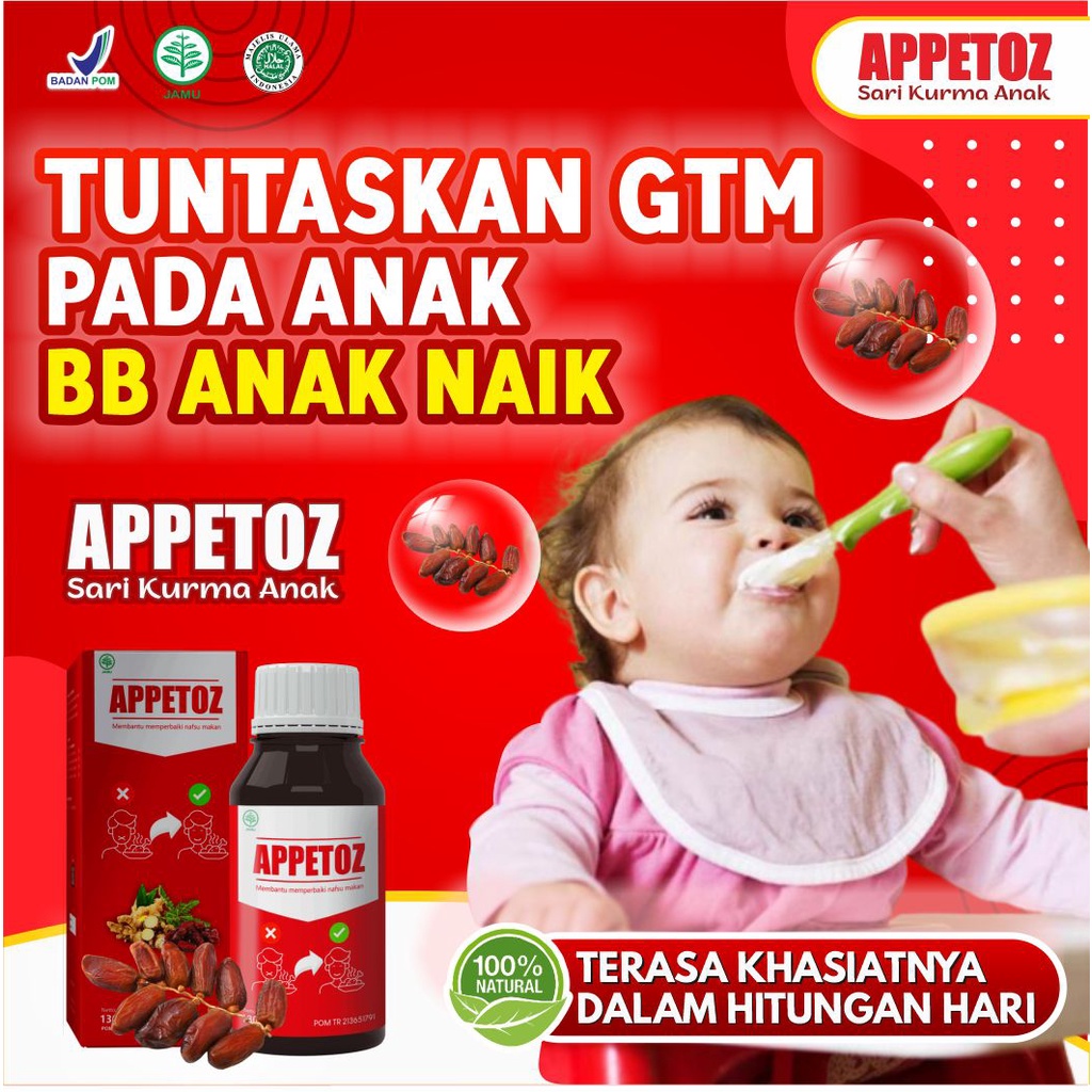Jual Appetoz Sari Kurma Anak | Meningkatkan Nafsu Makan | Melancarkan ...