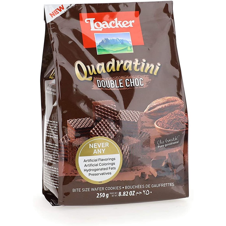 Jual LOACKER QUADRATINI DOUBLE CHOC 220 GR / WAFER DENGAN KRIM COKELAT ...