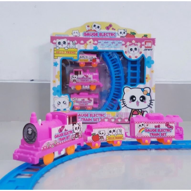 Jual Mainan Kereta Api Pink Edukatif Batre Rail Train Anak Perempuan ...