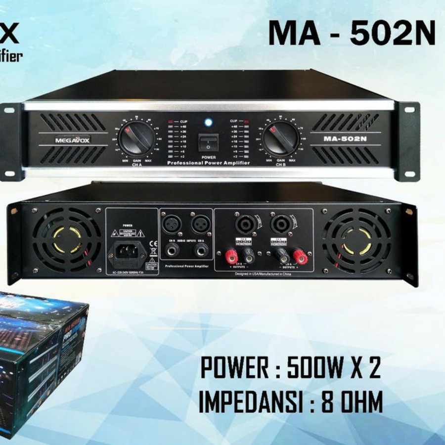 Jual A AMPLI POWER MEGAVOX MA502 ORIGINAL POWER MEGAVOX MA 502 | Shopee ...