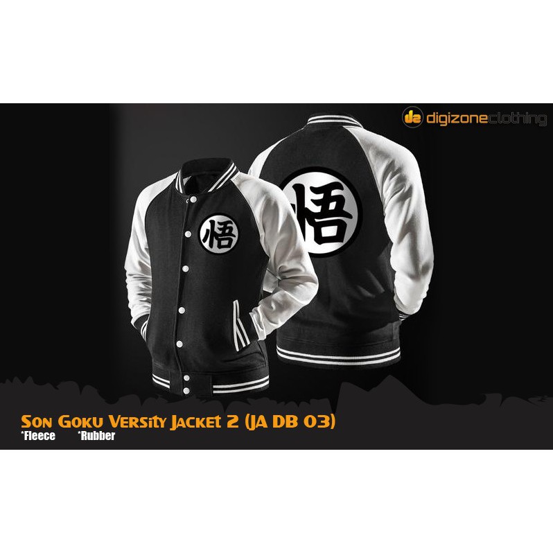 Jual Jaket Anime Dragon Ball Son Goku Semi Cosplay Hitam Versity JA DB ...