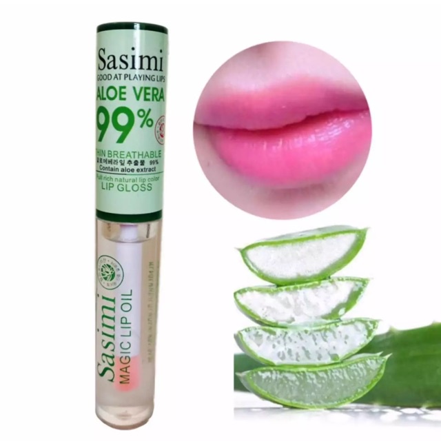 Jual Lip Oil Sasimi Aloe Vera 99% Original / Magic Lip Oil | Shopee ...
