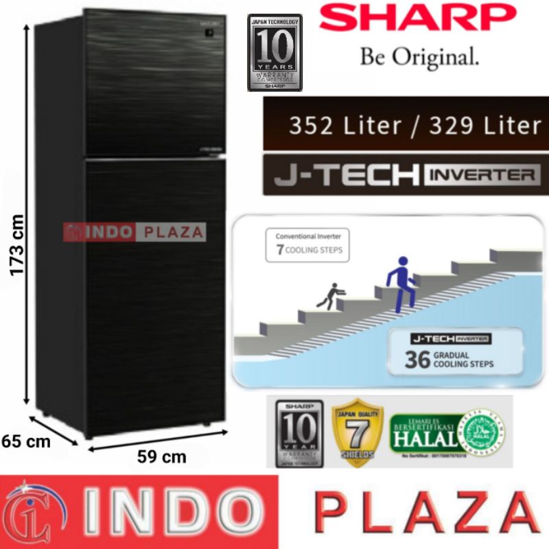 Jual KULKAS SHARP 2 Pintu JUMBO J-TECH INVERTER SJ-456GI-MK | Shopee Indonesia