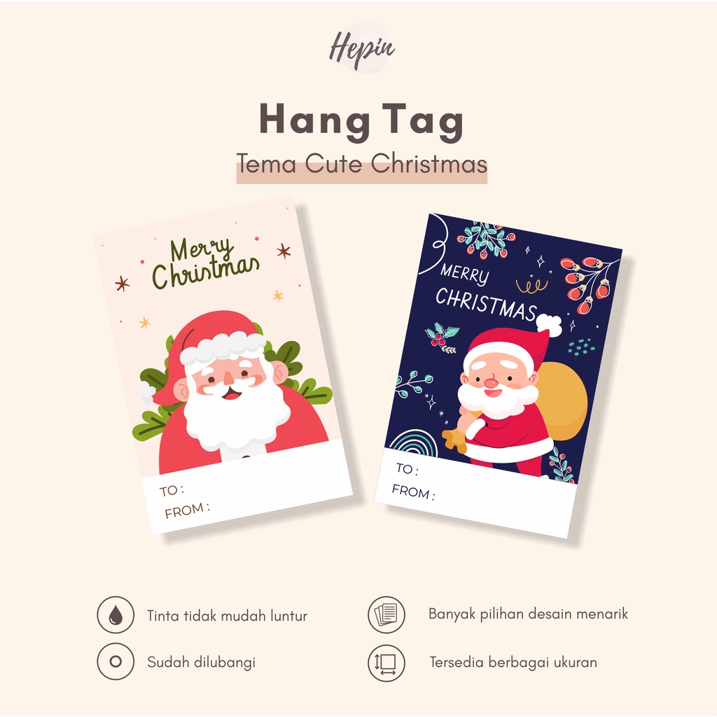 Jual Label Tema CUTE CHRISTMAS - Tag Hampers Natal , Buket , Olshop ...