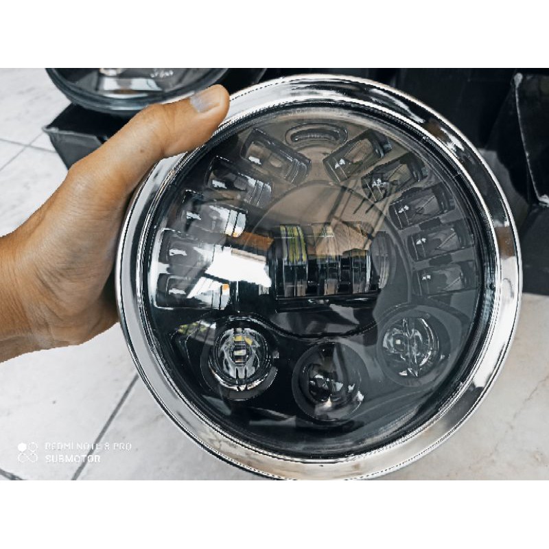 Jual Lampu daymaker 7 inch 19 led + batok | Shopee Indonesia