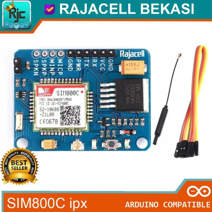 Jual SIM800C IPX MODULE GSM GPRS BLUETOOTH PENGGANTI SIM900A FOR ARDUINO | Shopee Indonesia