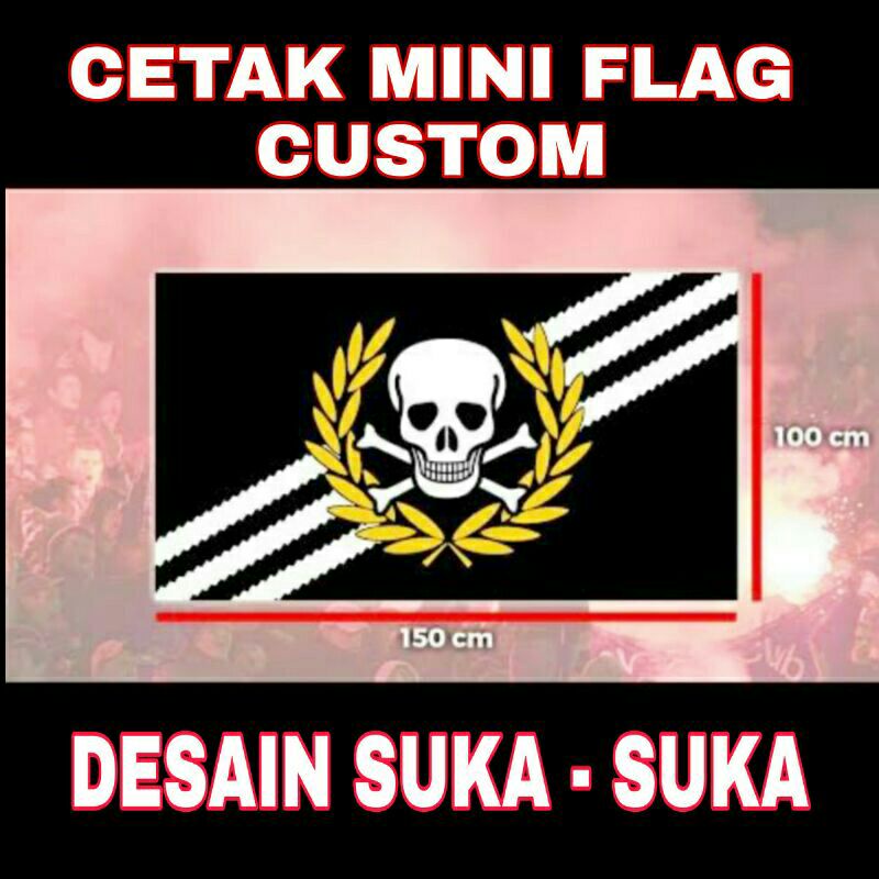 Jual CETAK MINI FLAG CUSTOM (bendera kain print) | Shopee Indonesia