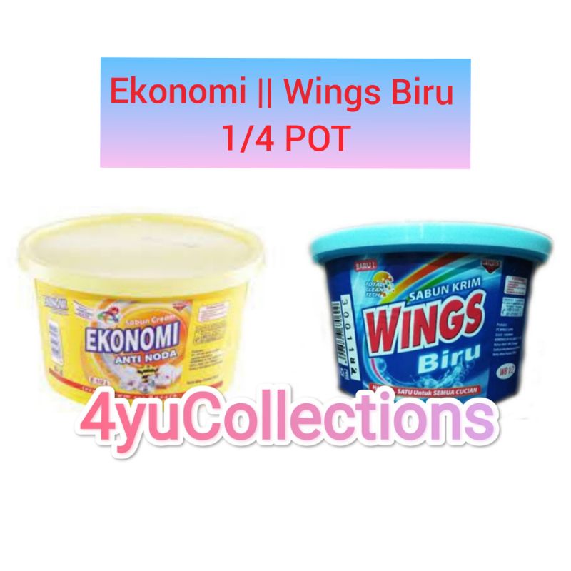Jual EKONOMI SABUN CREAM POT 1/4 || Wings Biru Cream Pot 1/4 | Shopee ...