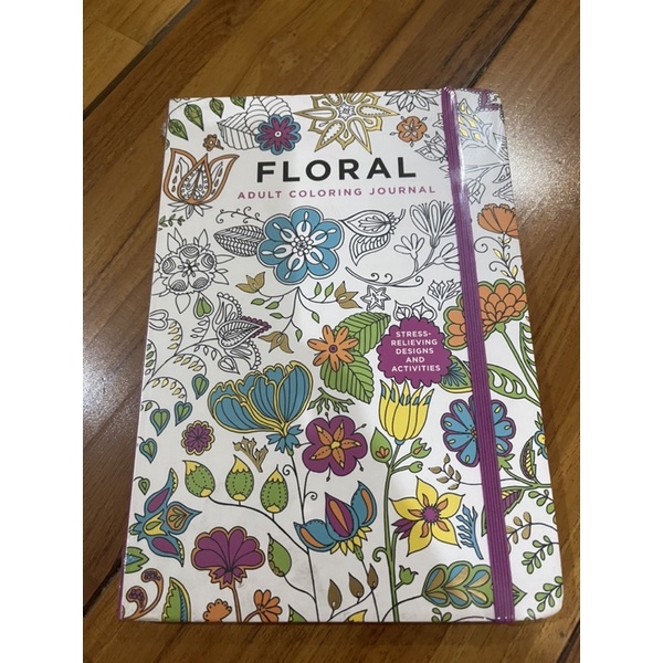 Jual Floral adult coloring journal buku mewarnai dewasa activity book ...