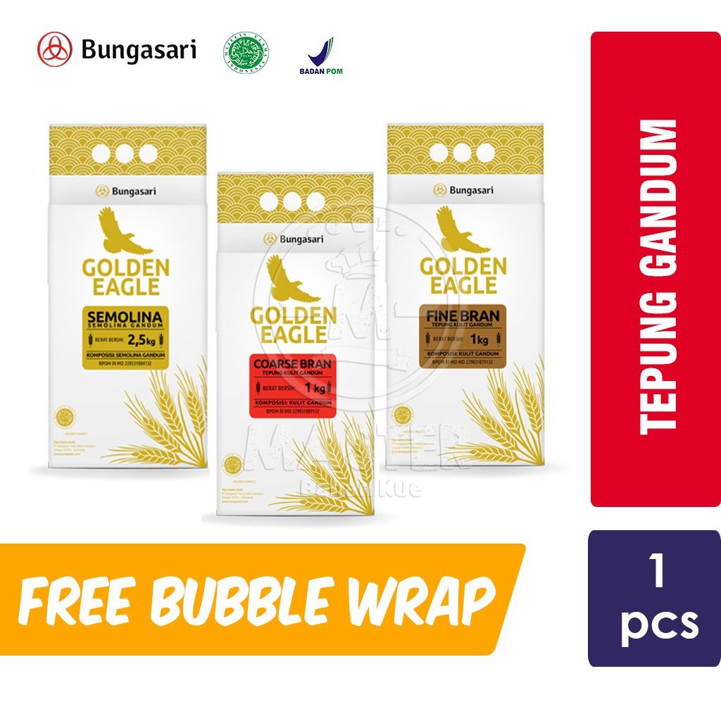 Jual Tepung Gandum Golden Eagle Bungasari / Semolina Flour / Coarse ...