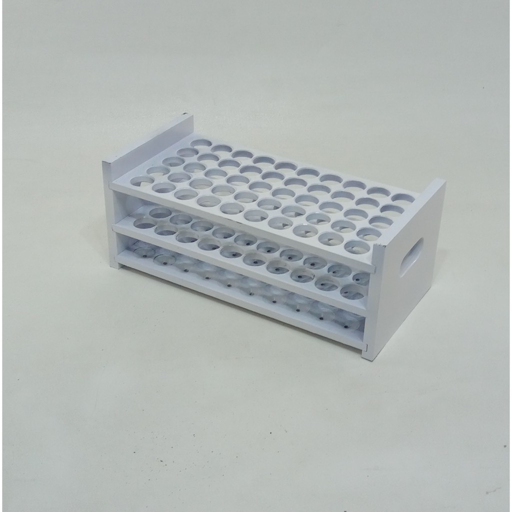 Jual RAK TABUNG REAKSI 15mm| 50Lubang Test Tube Rack PVC | PROTIRTA ...