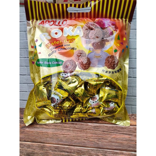 Jual APOLLO ROKA WAFER BALL COKLAT ISI 50 | Shopee Indonesia