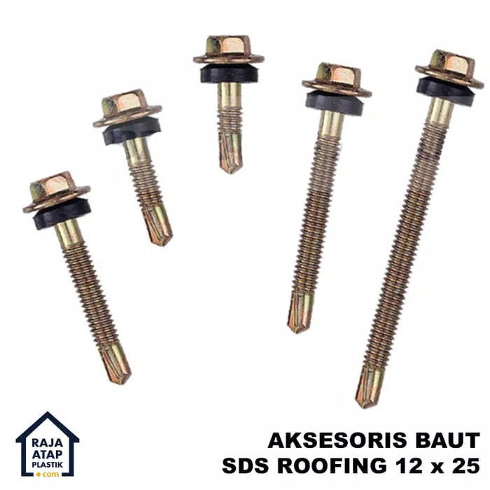 Jual Baut Roofing SDS Besi 12 x 25 (50 pcs) | Shopee Indonesia