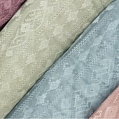 Jual Kain Brokat Tile Salur Motif Etnic Wayang Kain Kebaya Brokat ...