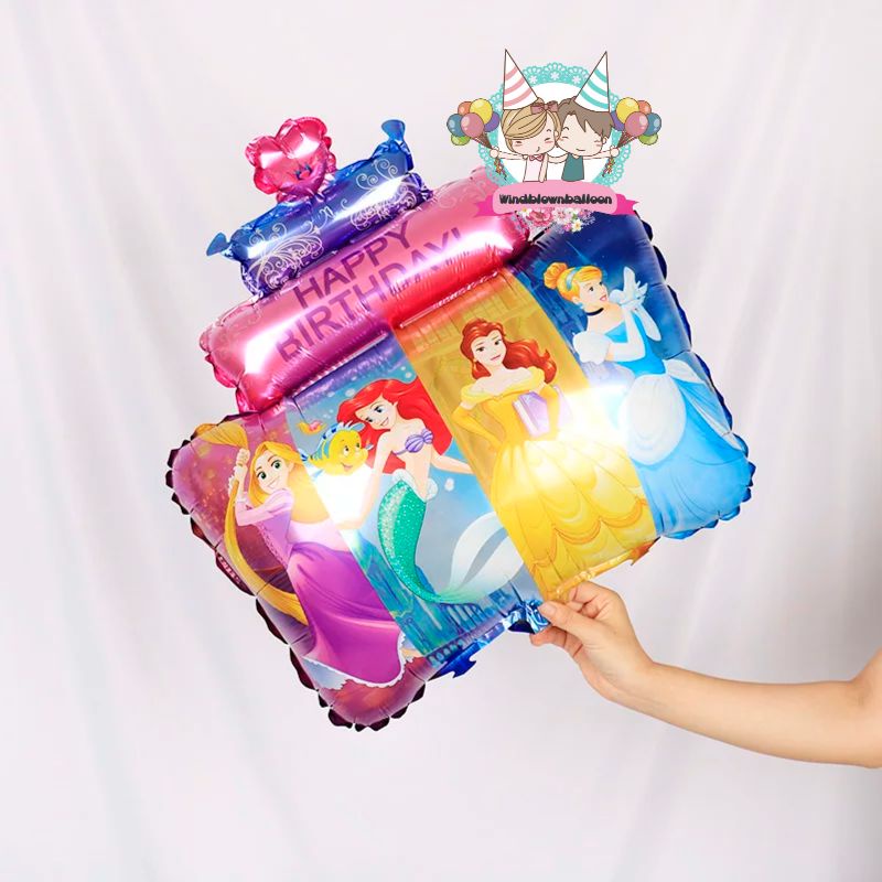 Jual WINDBLOWN BALON BIRTHDAY HBD PRINCESS DISNEY CAKE / KUE ULTAH ...