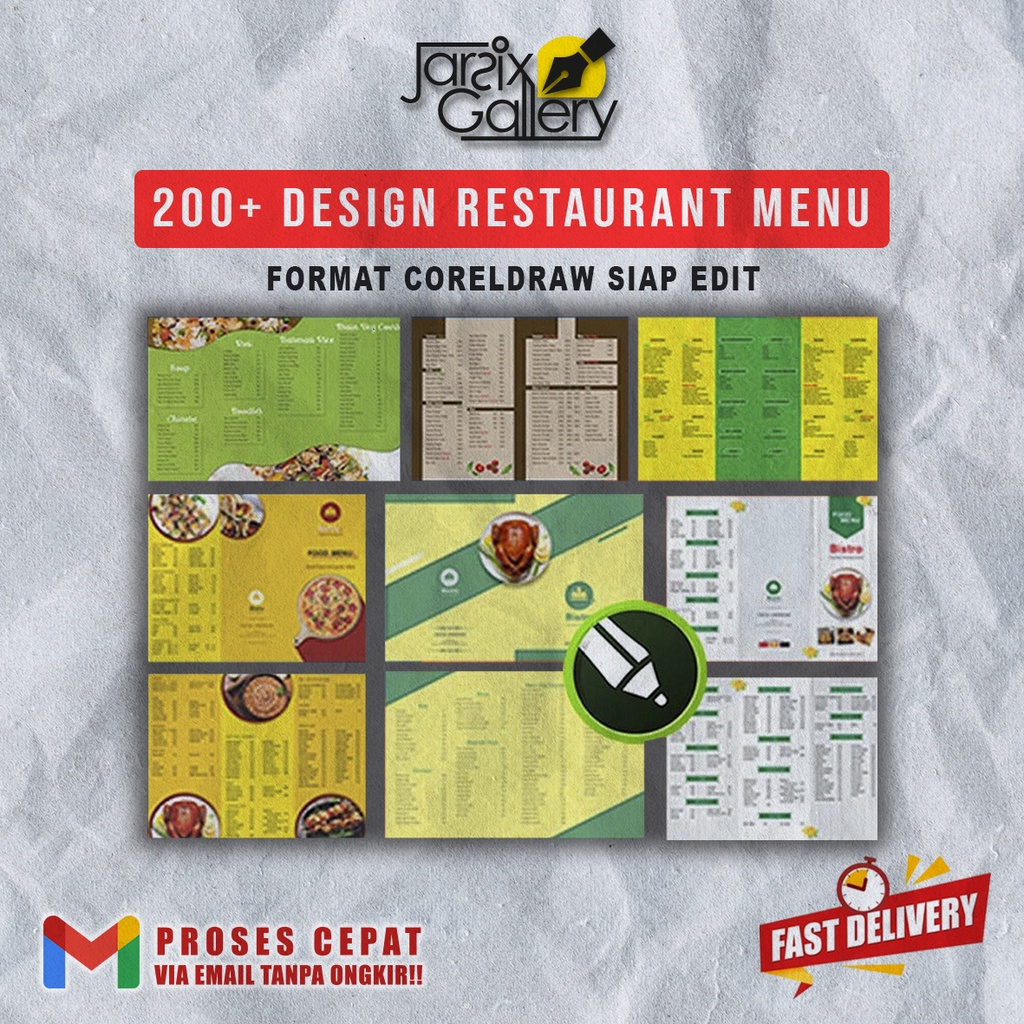 Jual 200+ Template Design Restaurant Menu format Coreldraw Editable ...