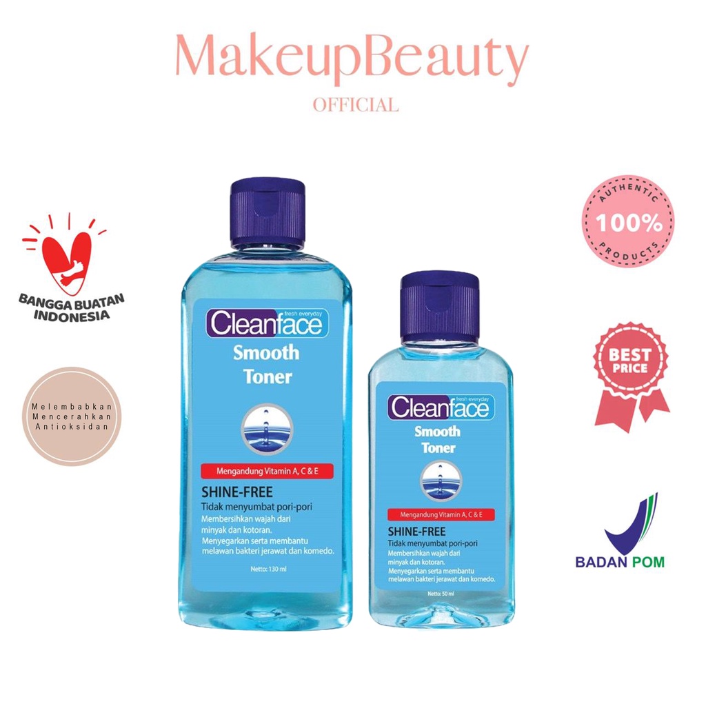 Jual CLEANFACE Smooth Toner 50ml/130ml | Shopee Indonesia