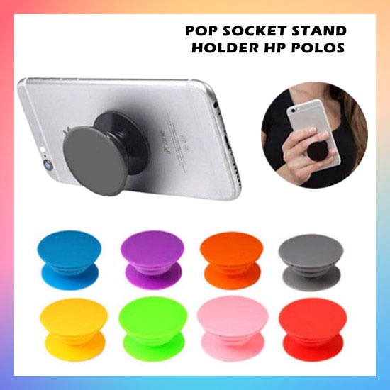 Jual Pop Socket Phone Stand Holder HP POLOS Popsocket Standing ...