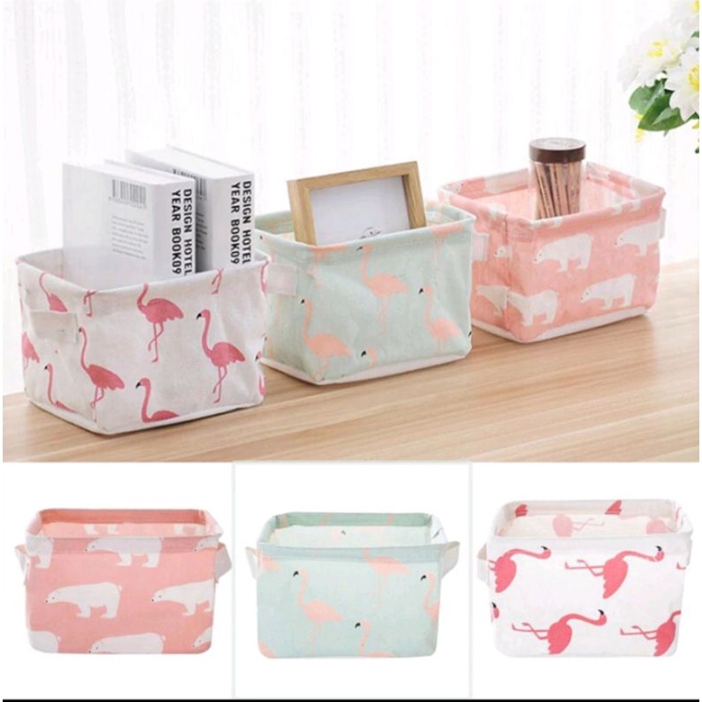Jual Desktop Storage Serbaguna Keranjang Lipat Box Kain Multifungsi ...