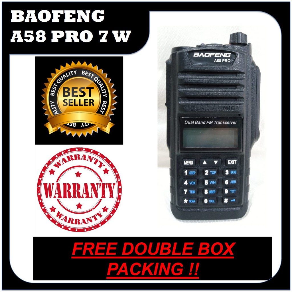 Jual HT Baofeng A58 PRO 7 Watt, Dual Band BF A 58 Waterproof Bofeng VHF ...