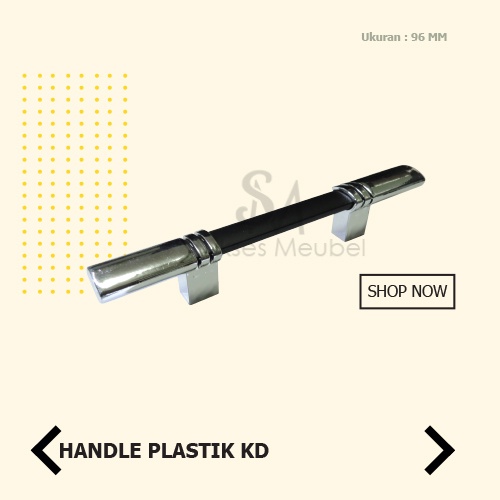 Jual 96 MM SILVER HITAM - HANDLE PLASTIK KD / TARIKAN LACI LEMARI ...