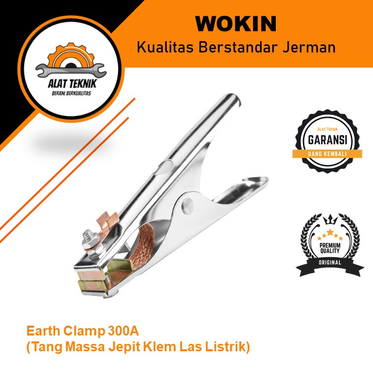 Jual Tang Massa Jepit Klem Las Listrik EARTH CLAMP 300A WOKIN (ORIGINAL ...