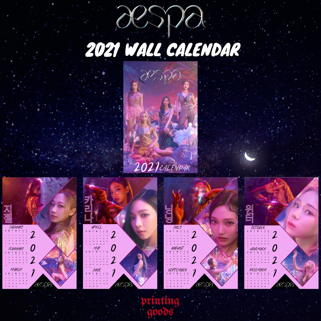 Jual AESPA CALENDAR 2021 / WALL CALENDAR / KALENDER DINDING AESPA ...