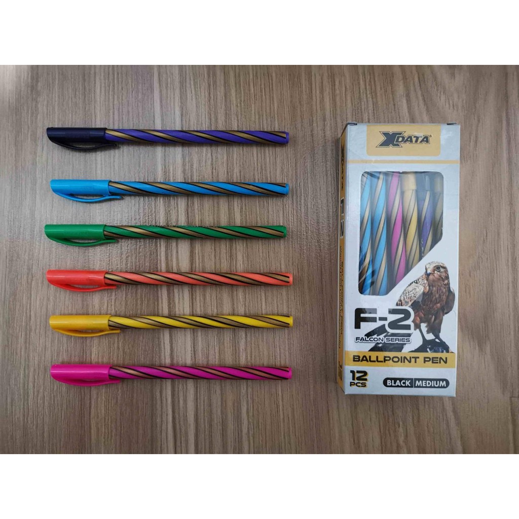 Jual Pen / Pulpen / Bolpoin Lilin / Ulir F2 FALCON / XDATA / Semi gel ( PER LUSIN) | Shopee ...