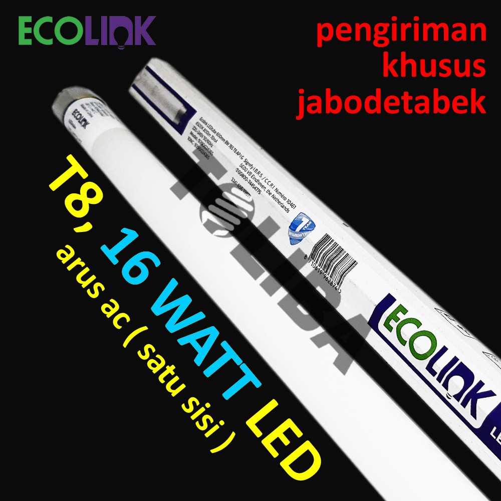 Jual lampu led T8 ecolink 120Cm 16w lampu TL LED 16 Watt 16watt belum ...