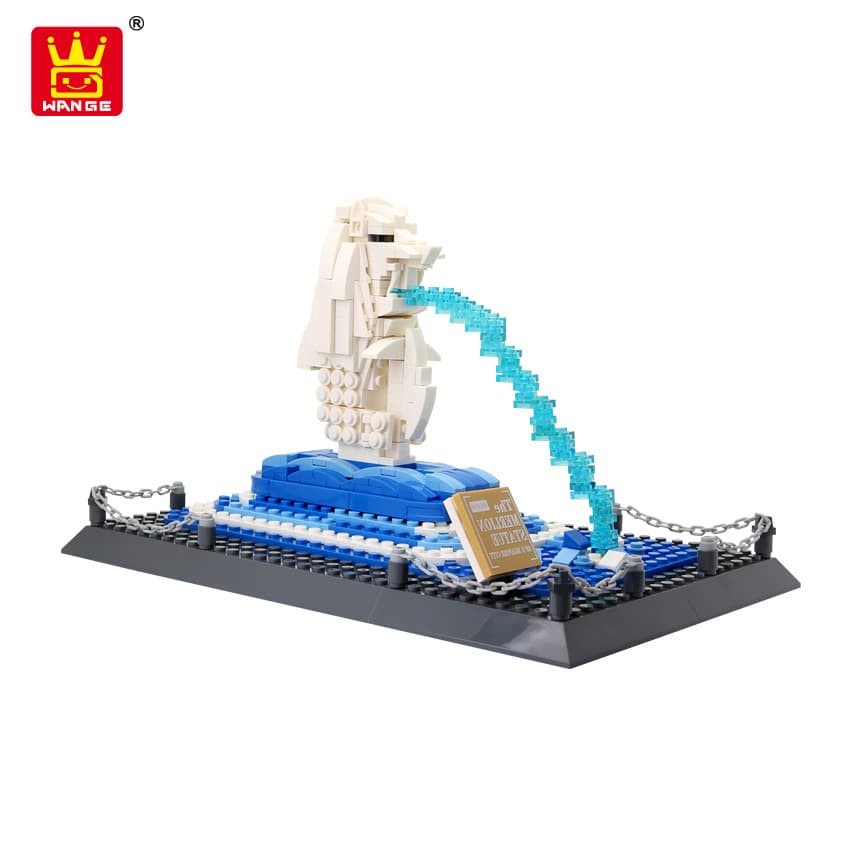 Jual The Merlion Statue of Singapore - Building Block Lego Brick ...