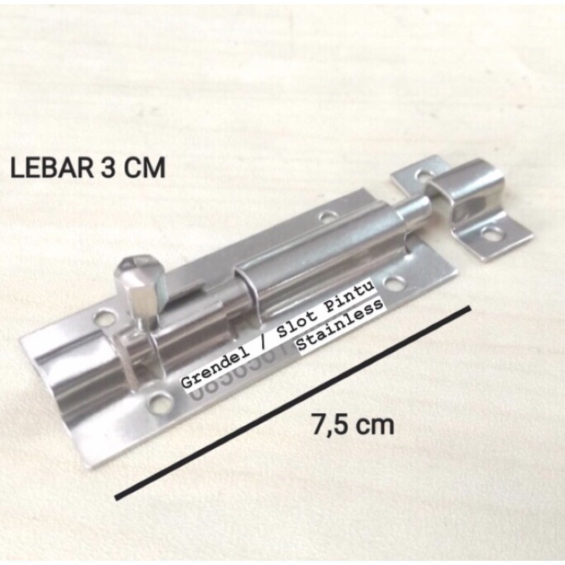 Jual Grendel Pintu Slot Pintu Grendel Stainless 3” | Shopee Indonesia
