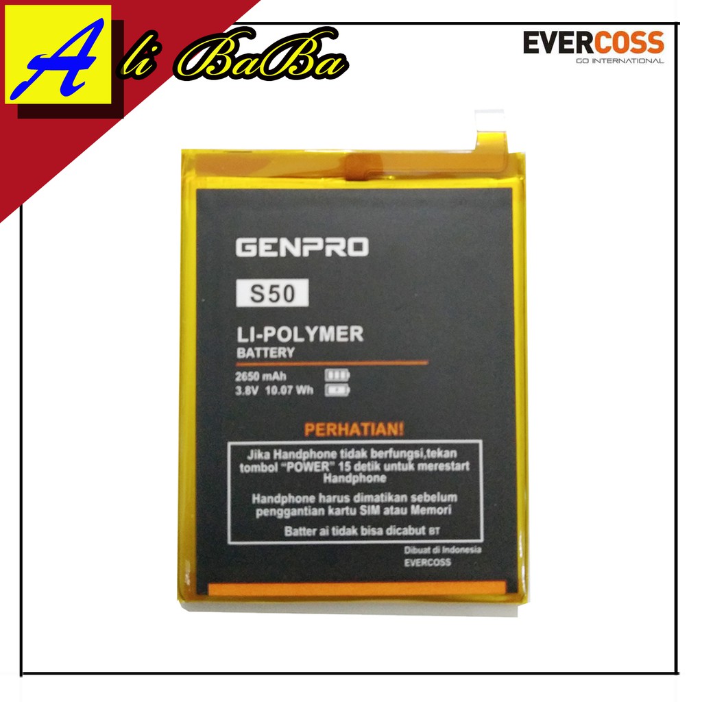 Jual Baterai Handphone Evercoss S50 - Genpro X Battery Cross S50 Batu ...