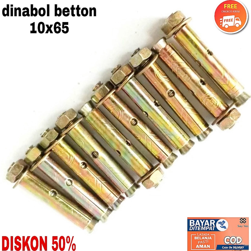 Jual 20pcs Dinabol 10x65 dynabolt 10x65 WOWO termurah isi 20 pcs ...