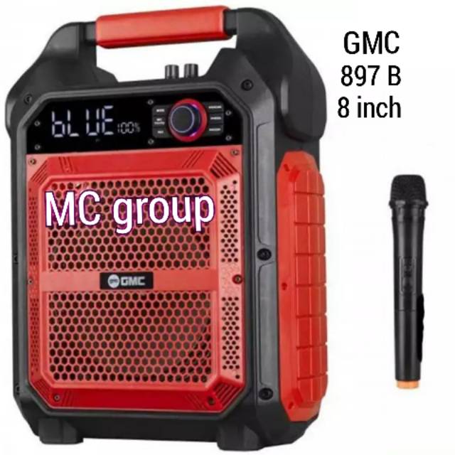 Jual Speaker meeting portable GMC - 897 B ( 8 inch ) super BASS + mic ...