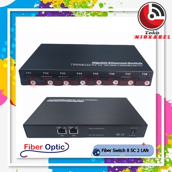 Jual Media Converter 8 Port FO 2 Port Gigabit LAN/ 8 FO 2 Gigabit LAN ...